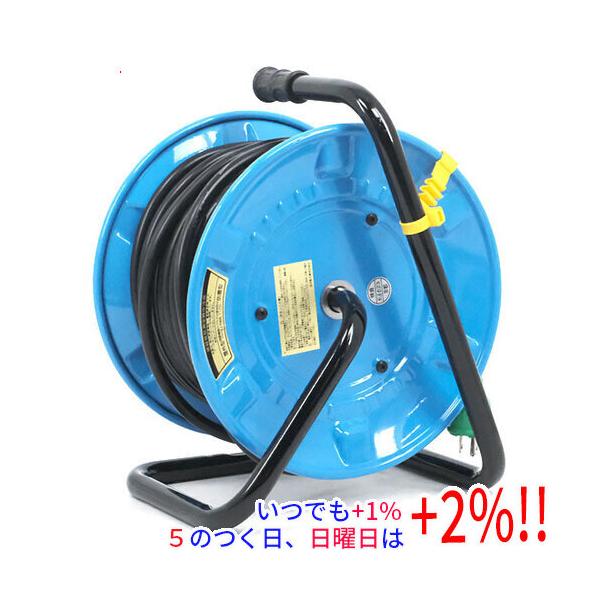【商品名：】【新品訳あり(箱きず・やぶれ)】 日動 電工ドラム 屋外型 アース付 30m NPW-E33　／　【商品状態：】新品／／（訳あり理由）／※外箱に破れや潰れ等の傷み、もしくは汚れがある商品となっております。 パッケージ内部に影響の...