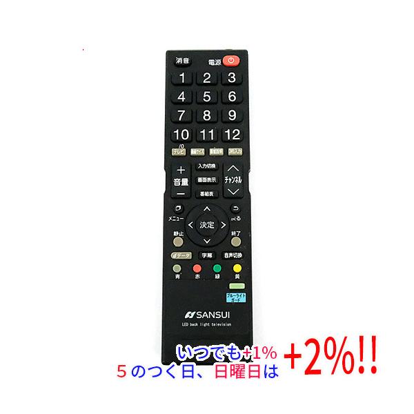 【商品名：】SANSUI テレビ用リモコン RT004　／　【商品状態：】動作確認済みの中古品です。／ ／ ※中古品ですので、傷、汚れ等ある場合がございます。／ ご理解の上、ご検討お願いします。　／　【検索用キーワード：】≪テレビリモコン ...