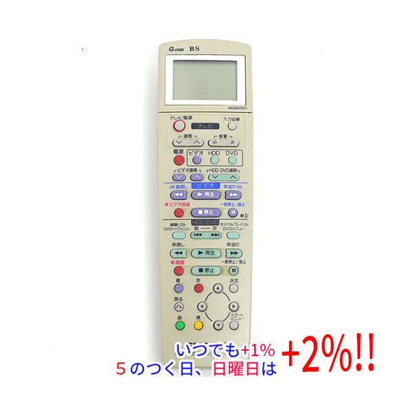 【商品名：】SHARP製 ビデオ HDD DVDリモコン GA303TEV1　／　【商品状態：】動作確認済の中古品です。／ ／ ※中古品ですので、傷、汚れ等ある場合がございます。ご理解の上、ご検討お願いします。　／　【検索用キーワード：】≪...