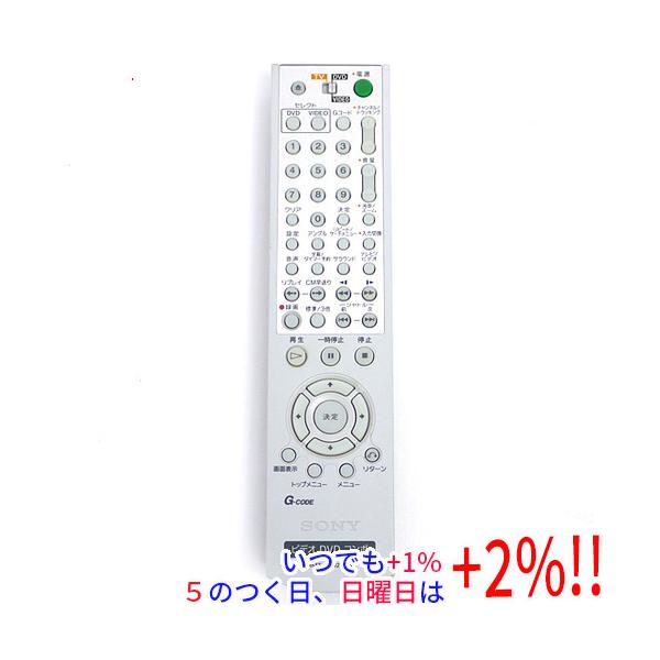 【商品名：】SONY DVDプレーヤー/ビデオカセットレコーダー用リモコン RMT-V502E　／　【商品状態：】動作確認済の中古品です。／ ／ ※中古品ですので、傷、汚れ等ある場合がございます。ご理解の上、ご検討お願いします。　／　【検索...