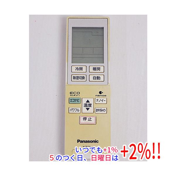 【商品名：】Panasonic エアコンリモコン A75C3787　／　【商品状態：】動作確認済の中古品です。／ ／ ※こちらの商品は本体が日焼けしております。／ ※中古品ですので、傷、汚れ等ある場合がございます。ご理解の上、ご検討お願いし...