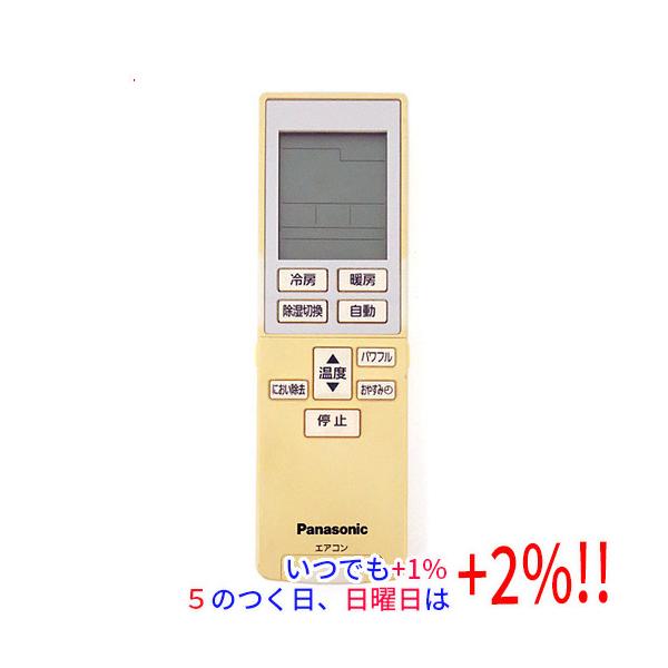 【商品名：】Panasonic エアコンリモコン A75C3611 電池カバーなし　／　【商品状態：】動作確認済の中古品です。／ ／ ※電池カバーがありません。本体が日焼けしています。／ ※中古品ですので、傷、汚れ等ある場合がございます。／...