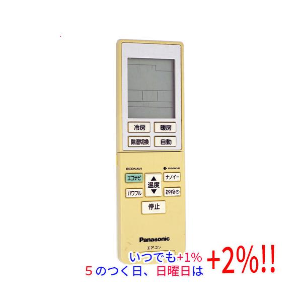 【商品名：】Panasonic エアコンリモコン A75C4275　／　【商品状態：】動作確認済の中古品です。／／※本体に激しい日焼けがあります。／／※中古品ですので、傷、汚れがございます。／ご理解の上、ご検討お願いします。　／　【検索用キ...