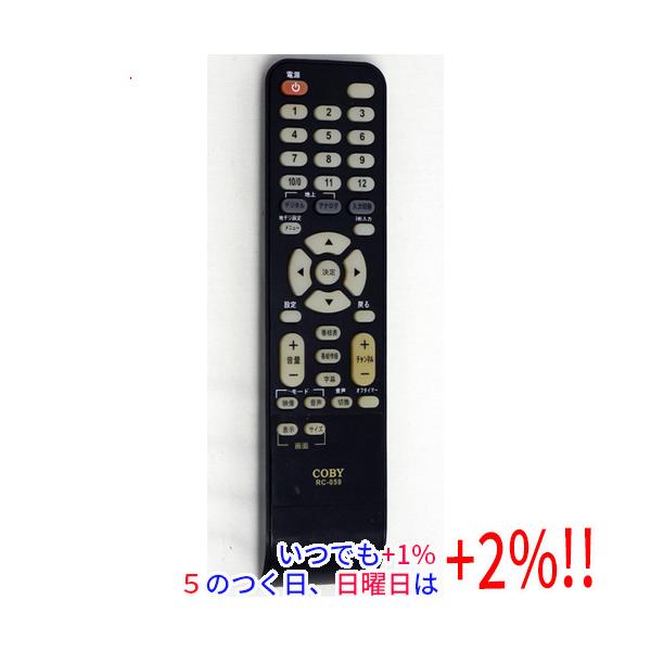 【商品名：】COBY テレビ用リモコン RC-059　／　【商品状態：】動作確認済の中古品です。／ ／ ※中古品ですので、傷、汚れ等ある場合がございます。／ ご理解の上、ご検討お願いします。　／　【検索用キーワード：】≪テレビリモコン≫ R...