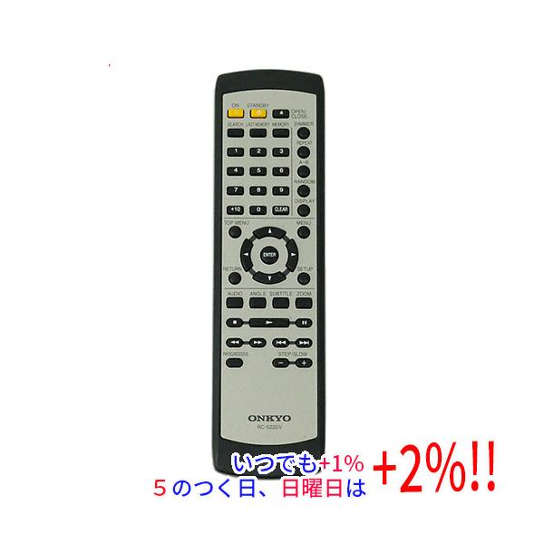 【商品名：】ONKYO DVDリモコン RC-522DV　／　【商品状態：】動作確認済みの中古品です。／ ／ ※中古品ですので、傷、汚れ等ある場合がございます。／ ご理解の上、ご検討お願いします。　／　【検索用キーワード：】≪オンキョー テ...