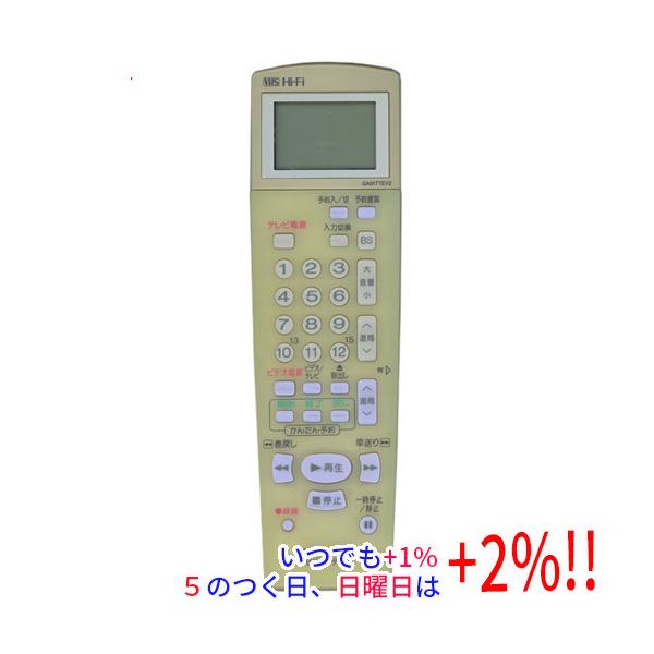【商品名：】SHARP製 ビデオリモコン GA017TEV2 本体いたみ　／　【商品状態：】動作確認済の中古品です。／／※本体に日焼け、本体の裏面にに割れ・キズ・汚れなどの傷みが見られます。／／※中古品ですので、傷、汚れ等がございます。／ご...