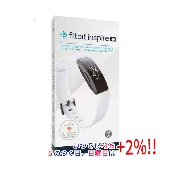 【商品名：】Fitbit 活動量計 Fitbit Inspire HR FB413BKWT-FRCJK ホワイト/ブラック 未使用　／　【商品状態：】未使用品です。／ ／ ※メーカー保証は受けられません。ご理解の上ご検討お願いします。　／　...