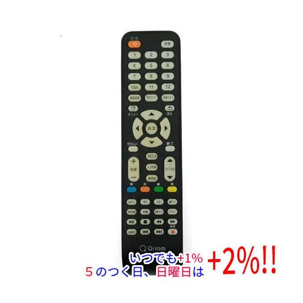 【商品名：】YAMAZEN Qriom テレビリモコン QRT-RC06　／　【商品状態：】動作確認済の中古品です。／／※本体が日焼けしています。／／※中古品ですので、傷、汚れ等がございます。／ご理解の上、ご検討お願いします。　／　【検索用...