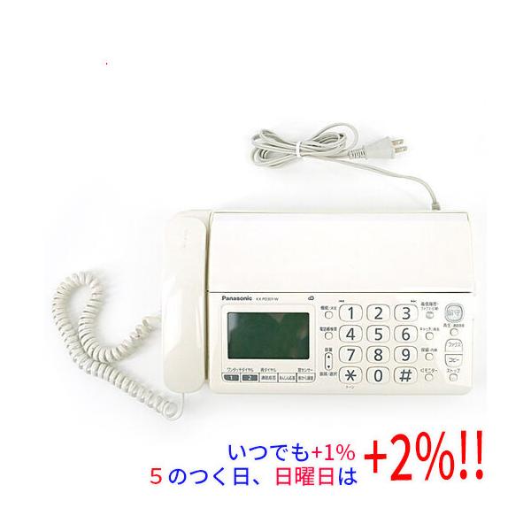 【商品名：】Panasonic 普通紙ファクス KX-PD301-W 本体のみ 本体いたみ　／　【商品状態：】動作確認済の中古品です。／／※本体が日焼けしております。／／※中古品ですので、傷、汚れがございます。／ご理解の上、ご検討お願いしま...
