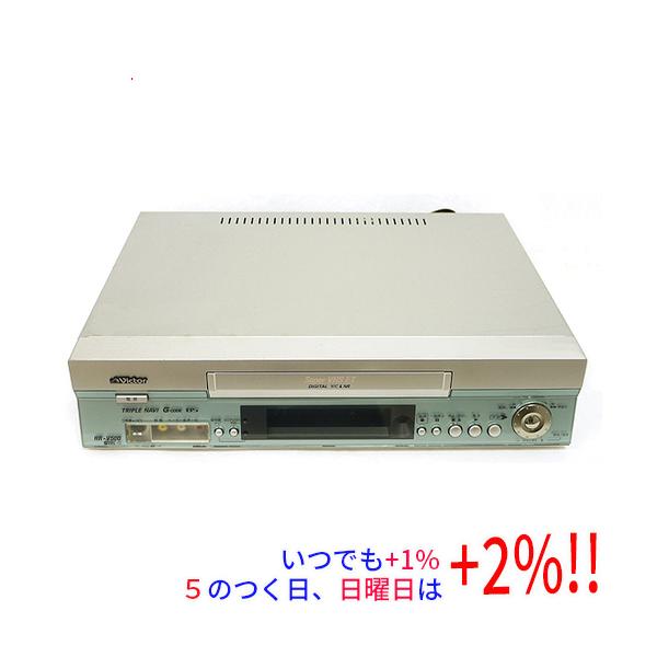 【商品名：】Victor S-VHS ビデオデッキ HR-V500 リモコン付き 元箱あり　／　【商品状態：】動作確認済みの中古品です。／ ※中古品ですので、傷、汚れ等ある場合がございます。　／　【検索用キーワード：】≪JVC 即納≫ HR...