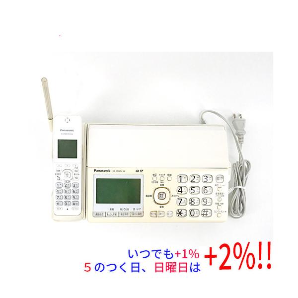 【商品名：】Panasonic 普通紙ファクス KX-PD552-W 本体のみ 受話子機バッテリーなし 本体いたみ　／　【商品状態：】動作確認済みの中古品です。／／※受話子機のバッテリーはありません。／／※本体、受話子機が日焼けしています。...