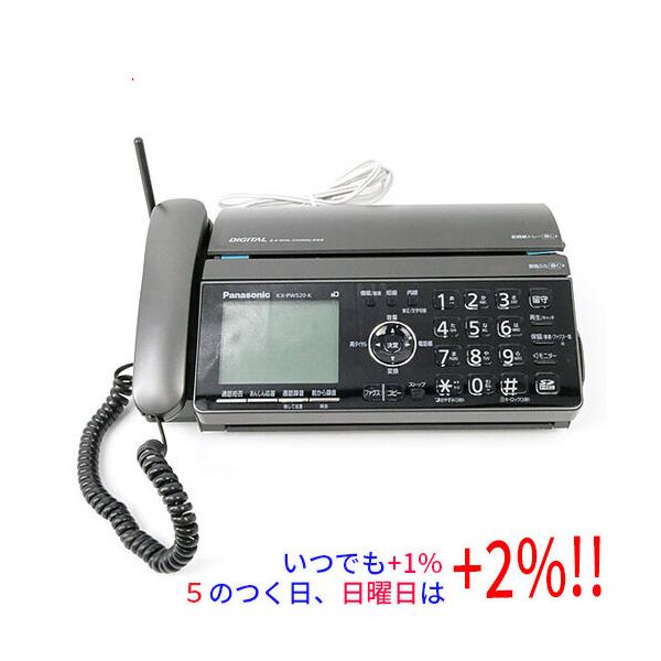 【商品名：】Panasonic 普通紙ファクス 親機のみ KX-PW520DL-K 本体のみ　／　【商品状態：】動作確認済みの中古品です。／※中古品のため、使用感や傷、汚れ等がある場合がございます。　／　【検索用キーワード：】≪パナソニック...