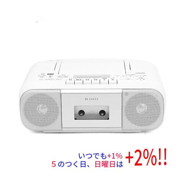 【商品名：】TOSHIBA CDラジオカセットレコーダー AUREX TY-CDS9(W) ホワイト 未使用　／　【商品状態：】未使用品です。商品自体の使用はございません。／※保証書に他店舗の押印がございます。メーカー保証は2026年4月か...