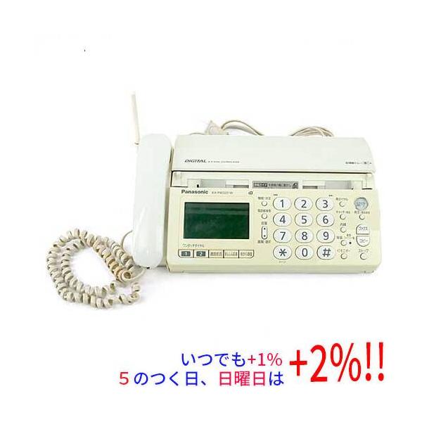 【商品名：】Panasonic 普通紙ファクス 親機のみ KX-PW320DL-W 本体のみ 原稿ふたなし 本体いたみ　／　【商品状態：】動作確認済みの中古品です。／※原稿ふたはありません。／※本体、ケーブルに黄ばみや汚れがあります。／／※...
