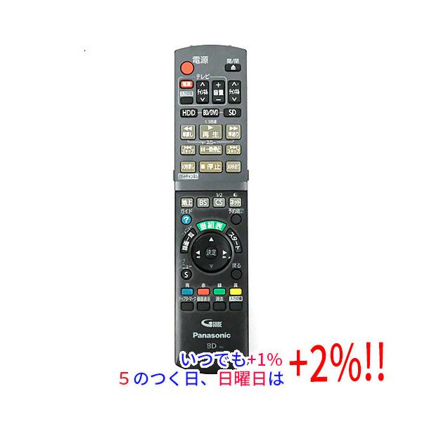 【商品名：】Panasonic BD/DVDレコーダー用リモコン N2QAYB000648　／　【商品状態：】動作確認済みの中古品です。／※中古品のため、使用感や傷、汚れ等がある場合がございます。／日焼けによる色あせがございます。／※外観上...