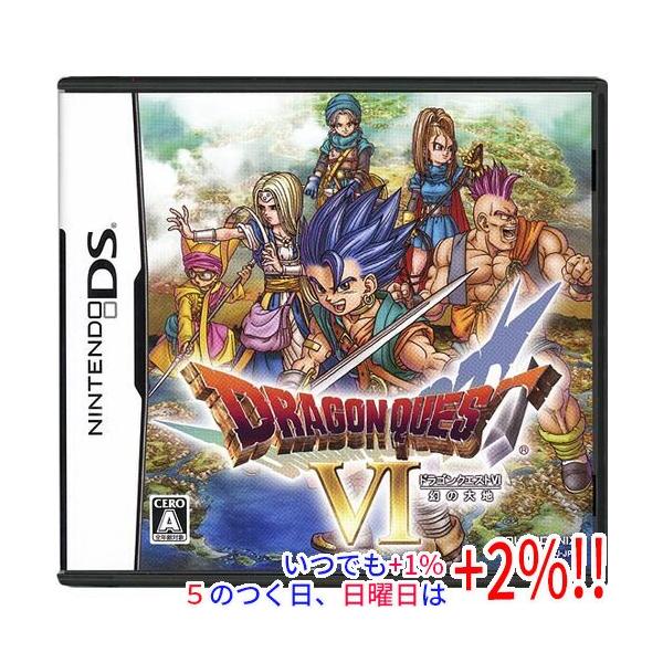 【商品名：】ドラゴンクエストVI 幻の大地 DS　／　【商品状態：】開封済みの中古品です。☆ケース・説明書付き！※紙カバーに破れ・キズ・日焼けなどの傷みが見られます。(画像はイメージです。)／／※本商品は、製品の性質上、返品はお受けできませ...