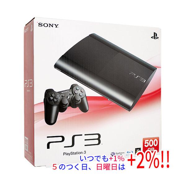 【商品名：】SONY プレイステーション3 500GB ブラック CECH-4000C 元箱あり　／　【商品状態：】動作確認済みの中古品です。／ ／ ※中古品ですので、傷、汚れ等ある場合がございます。／ ご理解の上、ご検討お願いします。　／...