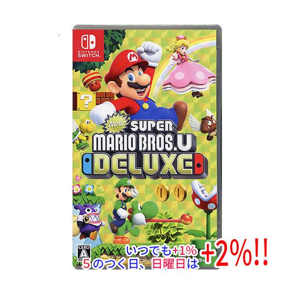 【商品名：】New スーパーマリオブラザーズ U デラックス Nintendo Switch　／　【商品状態：】開封済みの中古品です。☆ケース付き！／／※本商品は、製品の性質上、返品はお受けできませんのでご了承ください。　／　【検索用キーワ...
