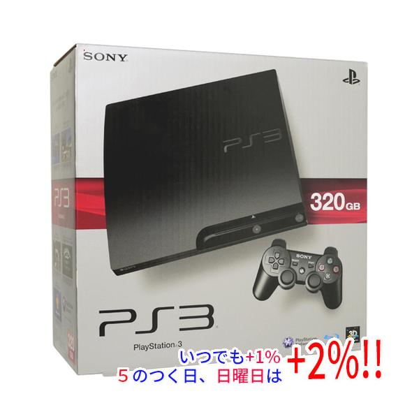 【商品名：】SONY プレイステーション3 320GB ブラック CECH-3000B ゴム足なし 元箱あり　／　【商品状態：】動作確認済みの中古品です。／ ／※本体のゴム足はありません。／ ／ ※中古品ですので、傷、汚れ等ある場合がござい...