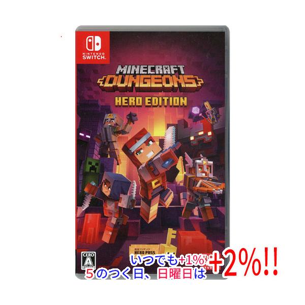 【商品名：】Minecraft Dungeons Hero Edition(マインクラフトダンジョンズ ヒーローエディション) Nintendo Switch　／　【商品状態：】開封済みの中古品です。☆ケース付き！／／※本商品は、製品の性質...