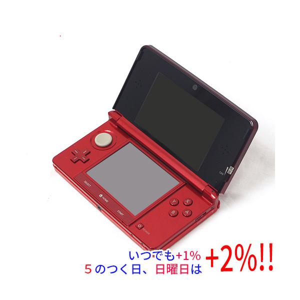 【商品名：】任天堂 ニンテンドー3DS フレアレッド CTR-S-RAAA 本体のみ 本体・液晶画面いたみ　／　【商品状態：】動作確認済みの中古品です。／／※本体に割れ・キズ・汚れなどの傷み、液晶画面に黄ばみが見られます。／／※中古品ですの...
