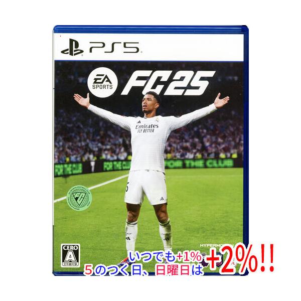 【商品名：】EA SPORTS FC 25 PS5　／　【商品状態：】開封済みの中古品です。☆ケース付き！／／※本商品は、製品の性質上、返品はお受けできませんのでご了承ください。　／　【検索用キーワード：】≪プレイステーション5 ソフト≫ ...