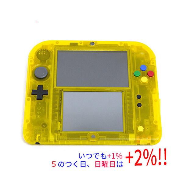 【商品名：】任天堂 ニンテンドー2DS 『ポケットモンスター ピカチュウ』 限定パック クリアイエロー　／　【商品状態：】動作確認済みの中古品です。／ ／※本体初期化済みですので、バーチャルコンソールソフト「ポケットモンスター　ピカチュウ」...