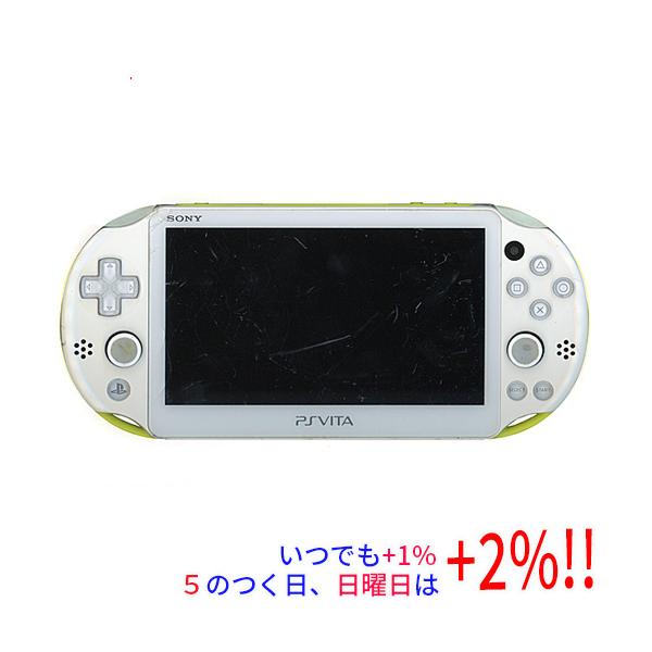 【商品名：】PSVita Wi-Fi ライムグリーン/ホワイト PCH-2000 ZA13 本体のみ 本体・液晶画面いたみ　／　【商品状態：】 動作確認済みの中古品です。／／※本体に割れ・キズ・汚れなどの傷み、液晶画面に割れが見られます。／...