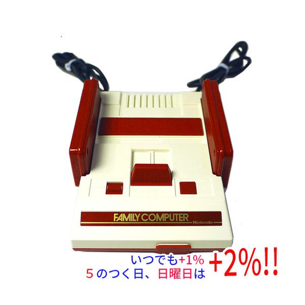 【商品名：】任天堂 ニンテンドークラシックミニ ファミリーコンピュータ 本体のみ 本体いたみ　／　【商品状態：】動作確認済みの中古品です。／／※コントローラーのコード部分がえぐれています。銅線は見えていません。／／※本体が日焼けしています。...