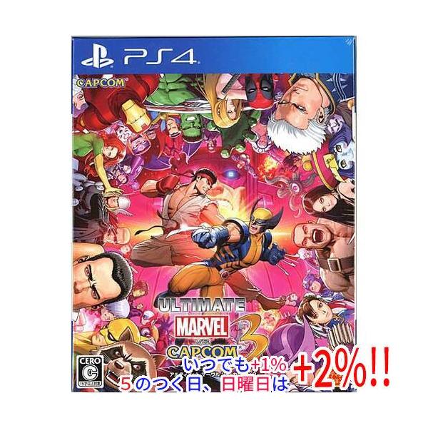 【商品名：】ULTIMATE MARVEL VS. CAPCOM 3 PS4　／　【商品状態：】開封済みの中古品です。☆ケース付き！／／※本商品は、製品の性質上、返品はお受けできませんのでご了承ください。　／　【検索用キーワード：】≪プレイ...