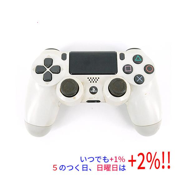 【商品名：】SONY ワイヤレスコントローラー DUALSHOCK4 グレイシャー・ホワイト CUH-ZCT2J13 訳あり　／　【商品状態：】動作確認済の中古品です。／／※USB端子に接触不良があります。／／※本体に酷い汚れ、ボタンのべた...
