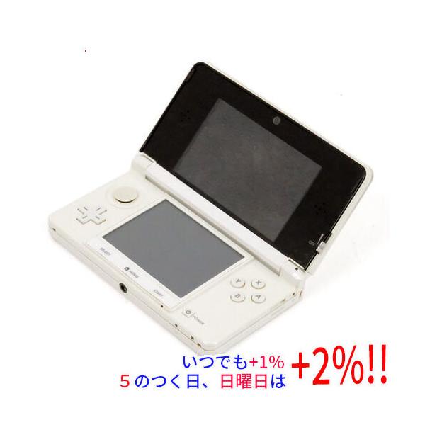 【商品名：】任天堂 ニンテンドー3DS アイスホワイト CTR-S-WAAA 本体いたみ・タッチペンなし・スティックゴムなし　／　【商品状態：】動作確認済みの中古品です。／※本体に日焼け、いたみがあります。／※アナログスティックのゴムがあり...
