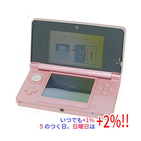 【商品名：】任天堂 ニンテンドー3DS ミスティピンク CTR-S-PAAA 本体のみ・スライドパッドゴムなし・液晶画面いたみ　／　【商品状態：】動作確認済みの中古品です。／※スライドパッドのゴムはありません。／※液晶画面に液晶焼け、下液晶...