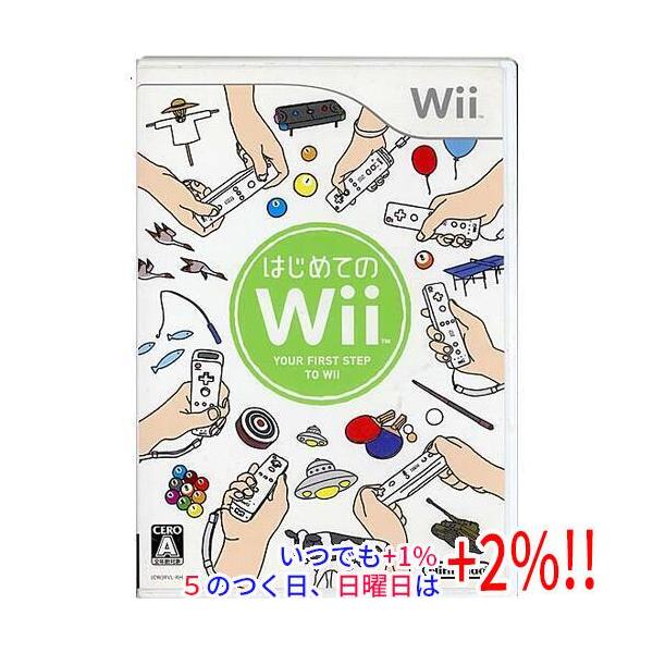 【商品名：】はじめてのWii ソフトのみ ディスク傷・カバー・ケースいたみ　／　【商品状態：】開封済みの中古品です。☆ケース・説明書付き！※紙カバーに汚れ・破れまたケースに割れ・日焼けなどの傷みが見られます。／／※ディスク全体に薄い傷が見ら...