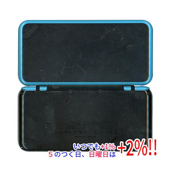 【商品名：】任天堂 Newニンテンドー2DS LL ブラック×ターコイズ 本体・液晶画面いたみ 元箱あり　／　【商品状態：】動作確認済みの中古品です。／※中古品のため、使用感や傷、汚れ等がございます。／※本体にキズ、液晶画面に液晶焼けが見ら...