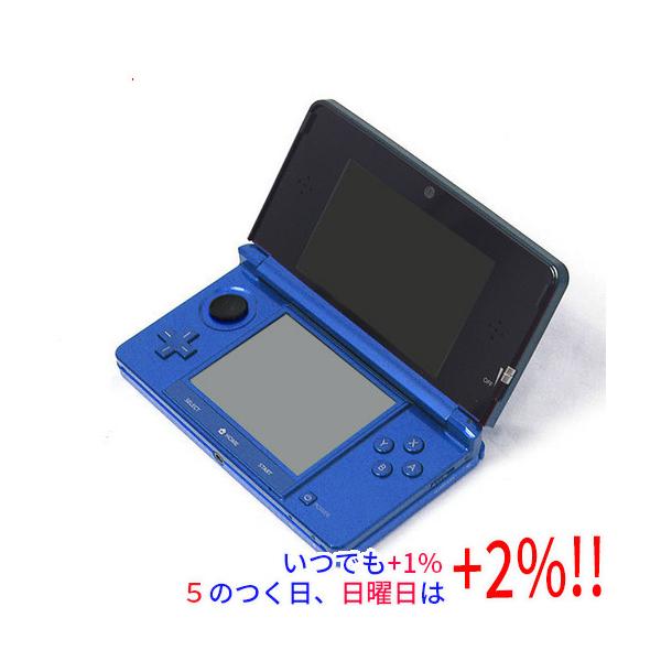 【商品名：】任天堂 ニンテンドー3DS コバルトブルー CTR-S-BBAA ACアダプター・スティックゴムなし　／　【商品状態：】動作確認済みの中古品です。／※中古品のため、使用感や傷、汚れ等がある場合がございます。／※スティックのゴムは...