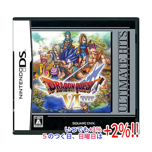 【商品名：】ドラゴンクエストVI 幻の大地 アルティメットヒッツ DS カバーいたみ　／　【商品状態：】開封済みの中古品です。☆ケース・説明書付き！※紙カバーに破れ・キズ・日焼けなどの傷みが見られます。／／※本商品は、製品の性質上、返品はお...