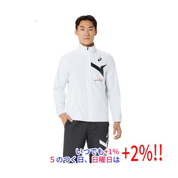【商品名：】asics アシックス M サイズ AIM-TRG裏トリコットウインドブレーカージャケット 2031E730 ブリリアントホワイト　／　【商品状態：】新品　／　【検索用キーワード：】≪即納≫ Mサイズ AIM-TRG裏トリコット...