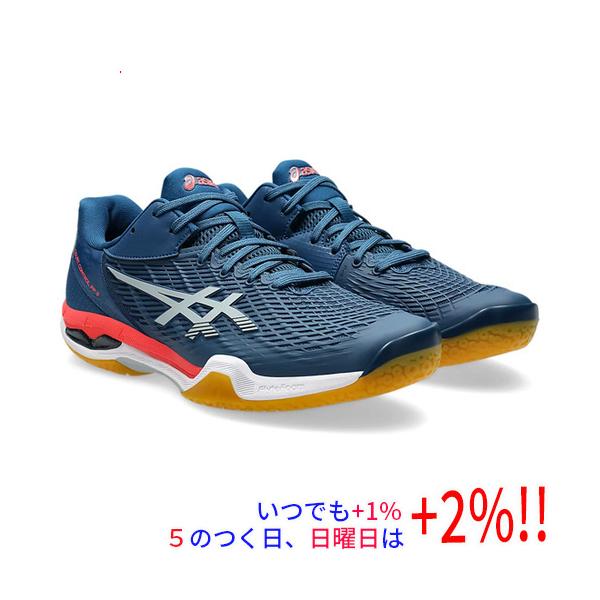 【商品名：】asics アシックス 28.0cm バドミントンシューズ COURT CONTROL FF 3 1071A087 マコ ブルー/ピエドモント グレー　／　【商品状態：】新品　／　【検索用キーワード：】≪即納≫ 28.0cm バ...