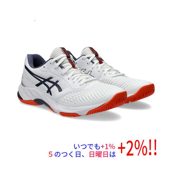 【商品名：】asics アシックス 30.0cm バレーボールシューズ NETBURNER BALLISTIC FF 3 1053A055 ホワイト/インディゴフォグ　／　【商品状態：】新品　／　【検索用キーワード：】≪即納≫ 30.0cm...