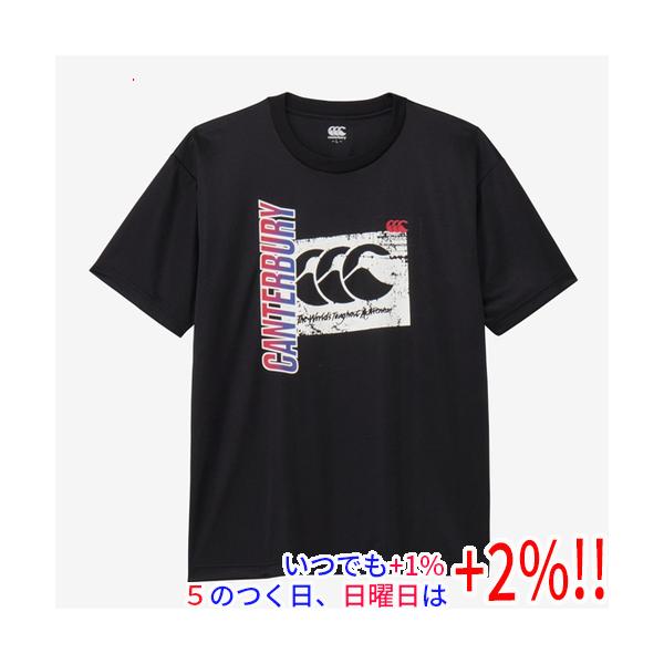 【商品名：】CANTERBURY カンタベリー M サイズ フレックスクールコントロール Tシャツ RA325146 ブラック　／　【商品状態：】新品　／　【検索用キーワード：】≪即納≫ Mサイズ ショートスリーブ パネルビッグラガーポロ ...
