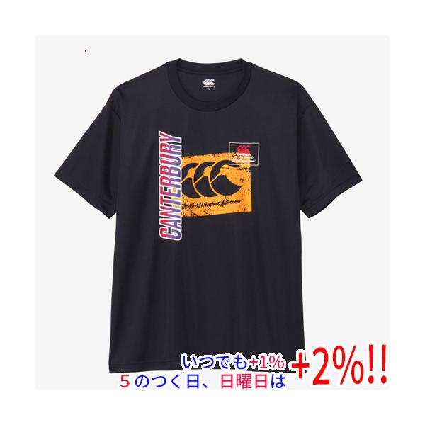 【商品名：】CANTERBURY カンタベリー L サイズ フレックスクールコントロール Tシャツ RA325146 ネイビー　／　【商品状態：】新品　／　【検索用キーワード：】≪即納≫ Lサイズ ショートスリーブ パネルビッグラガーポロ ...