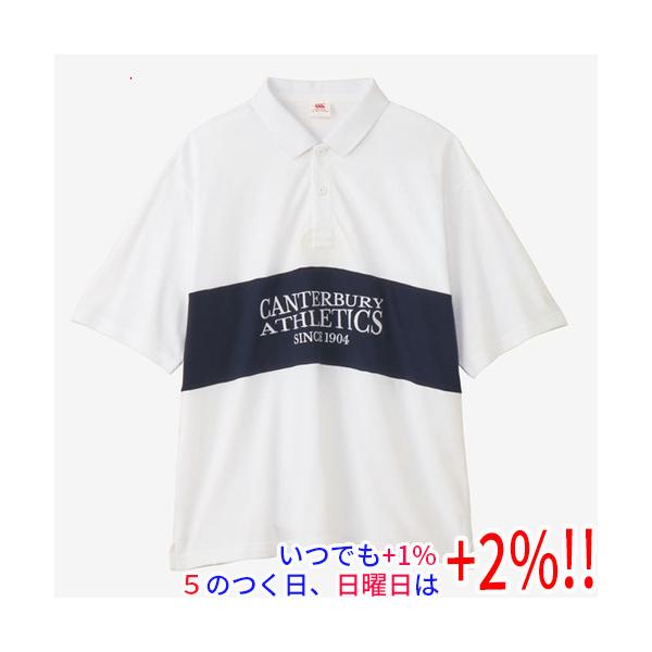 【商品名：】CANTERBURY カンタベリー XL サイズ ショートスリーブ パネルビッグラガーポロ RA325115 オフホワイト　／　【商品状態：】新品　／　【検索用キーワード：】≪即納≫ XLサイズ ショートスリーブ パネルビッグラ...