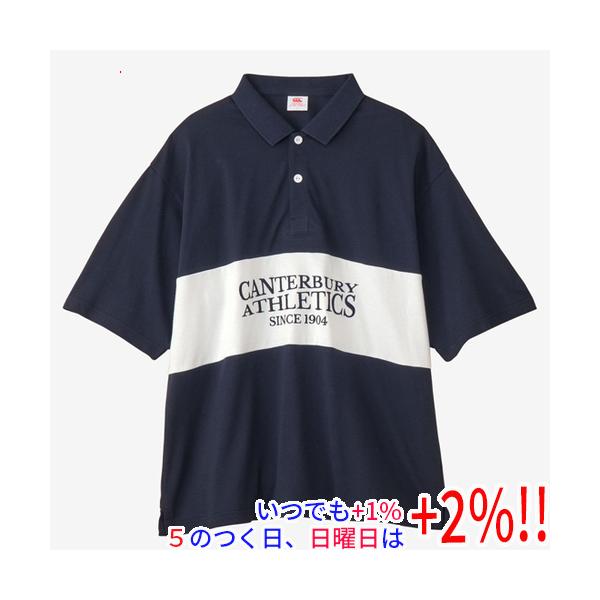 【商品名：】CANTERBURY カンタベリー M サイズ ショートスリーブ パネルビッグラガーポロ RA325115 ネイビー　／　【商品状態：】新品　／　【検索用キーワード：】≪即納≫ Mサイズ ショートスリーブ パネルビッグラガーポロ...
