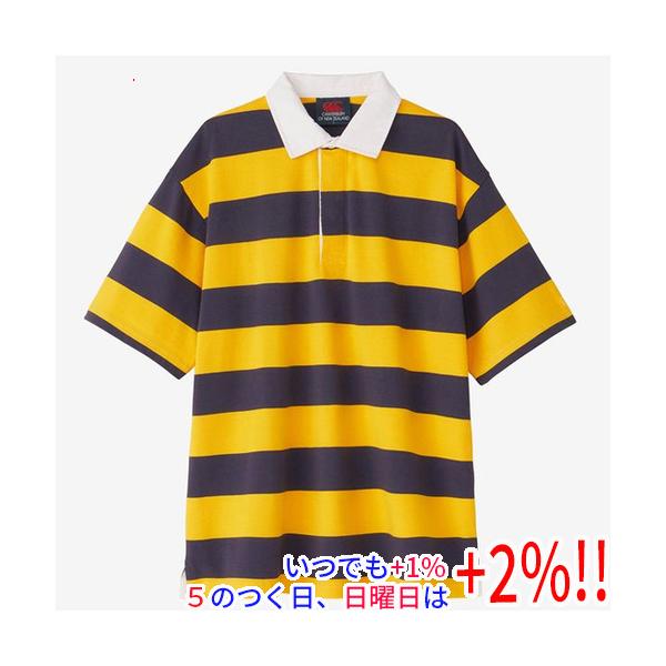 【商品名：】CANTERBURY カンタベリー XL サイズ ショートスリーブ2.5インチストライプラグビージャージー RA34136 イエロー　／　【商品状態：】新品　／　【検索用キーワード：】≪即納≫ XLサイズ ショートスリーブ2.5...