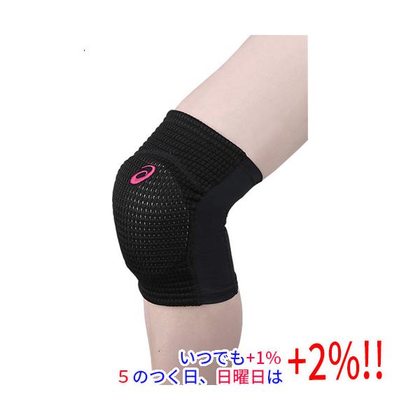 【商品名：】asics アシックス Mサイズ バレーボールウェア VBニーパッド メッシュ 3053A148 002 ブラック×ベリーピンク　／　【商品状態：】新品　／　【検索用キーワード：】≪即納≫ Mサイズ バレーボールウェア VBニー...