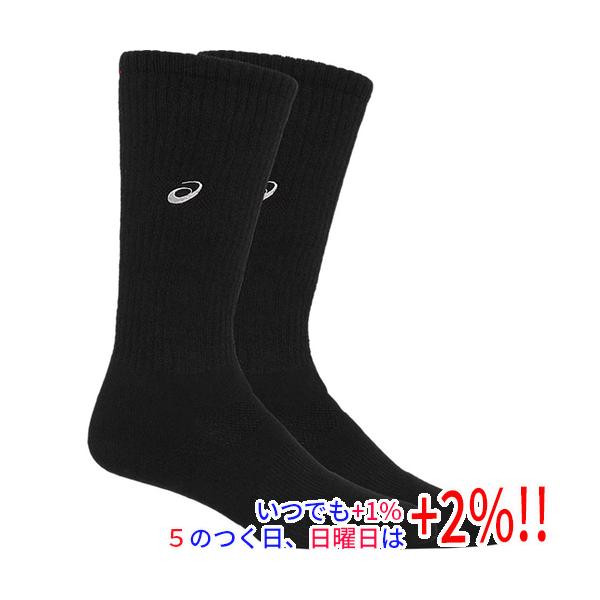 【商品名：】asics アシックス Mサイズ(25〜27cm) バレーボールウェア ワンポイントハイソックス 3053A137 001 パフォーマンスブラック×ミッドグレー　／　【商品状態：】新品　／　【検索用キーワード：】≪即納≫ Mサイ...