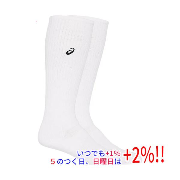 【商品名：】asics アシックス Sサイズ(23〜25cm) バレーボールウェア ハイソツクス 3053A136 100 ホワイト×ブラック　／　【商品状態：】新品　／　【検索用キーワード：】≪即納≫ Sサイズ 23〜25cm  バレーボ...