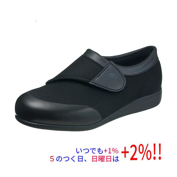 【商品名：】ASAHI アサヒシューズ 24.0cm レディース 快歩主義 リハビリ 介護シューズ KS22183 KHS L049 BK ブラック　／　【商品状態：】新品　／　【検索用キーワード：】≪リハビリシューズ 介護靴 即納≫ 24...
