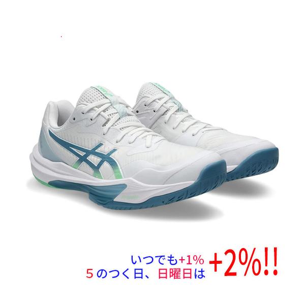 【商品名：】asics アシックス 26.5cm バレーボールシューズ SKY ELITE FF 3 1051A080 ホワイト/サバ ブルー　／　【商品状態：】新品　／　【検索用キーワード：】≪即納≫ 26.5cm バレーボールシューズ ...